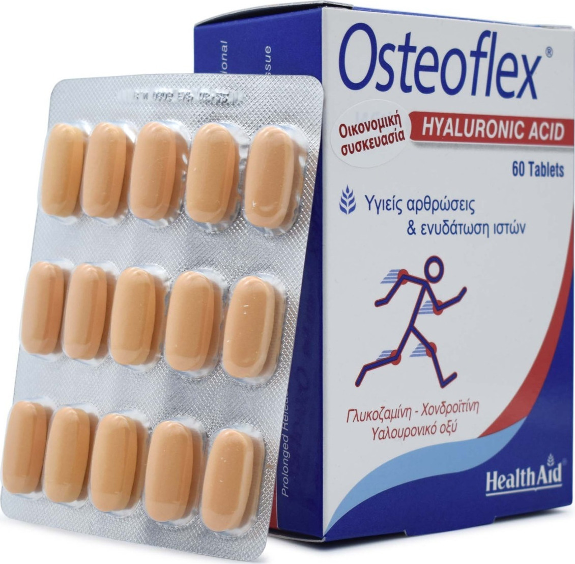 Health Aid Osteoflex with Hyaluronic Acid 60 ταμπλέτες - AR Pharmacy.gr