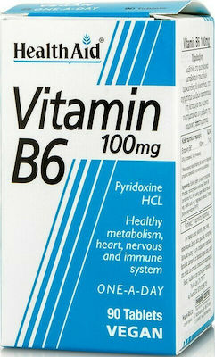 Health Aid B6 Vitamin 100mg 90 tablets - AR Pharmacy.gr