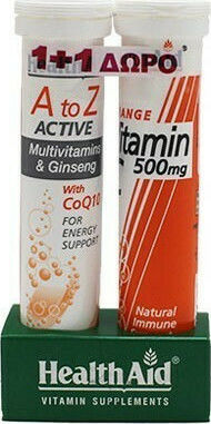 Health Aid A to Z Active With Q10 + Vitamin C 1000mg 40 effervescent ...